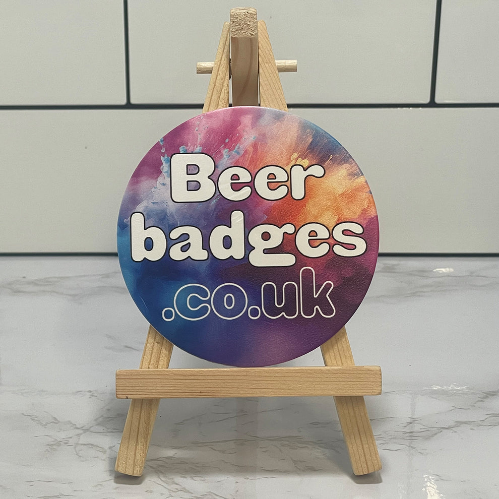 Customised Round Plastic Keg Badge/ Beer Disc – beerbadges.co.uk